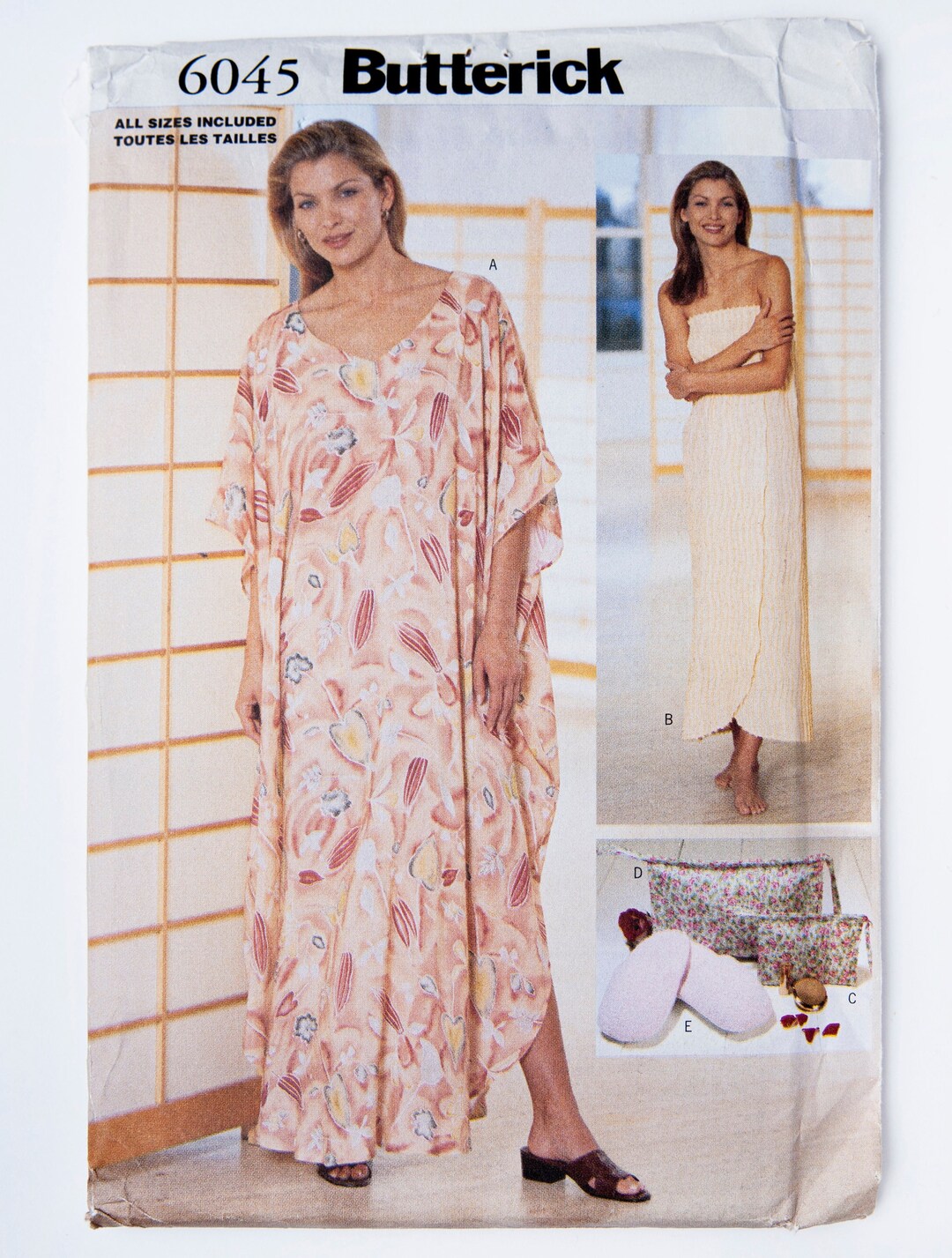 Butterick Sewing Pattern 6045, Vintage Pattern, Misses' Wrap, All Sizes ...