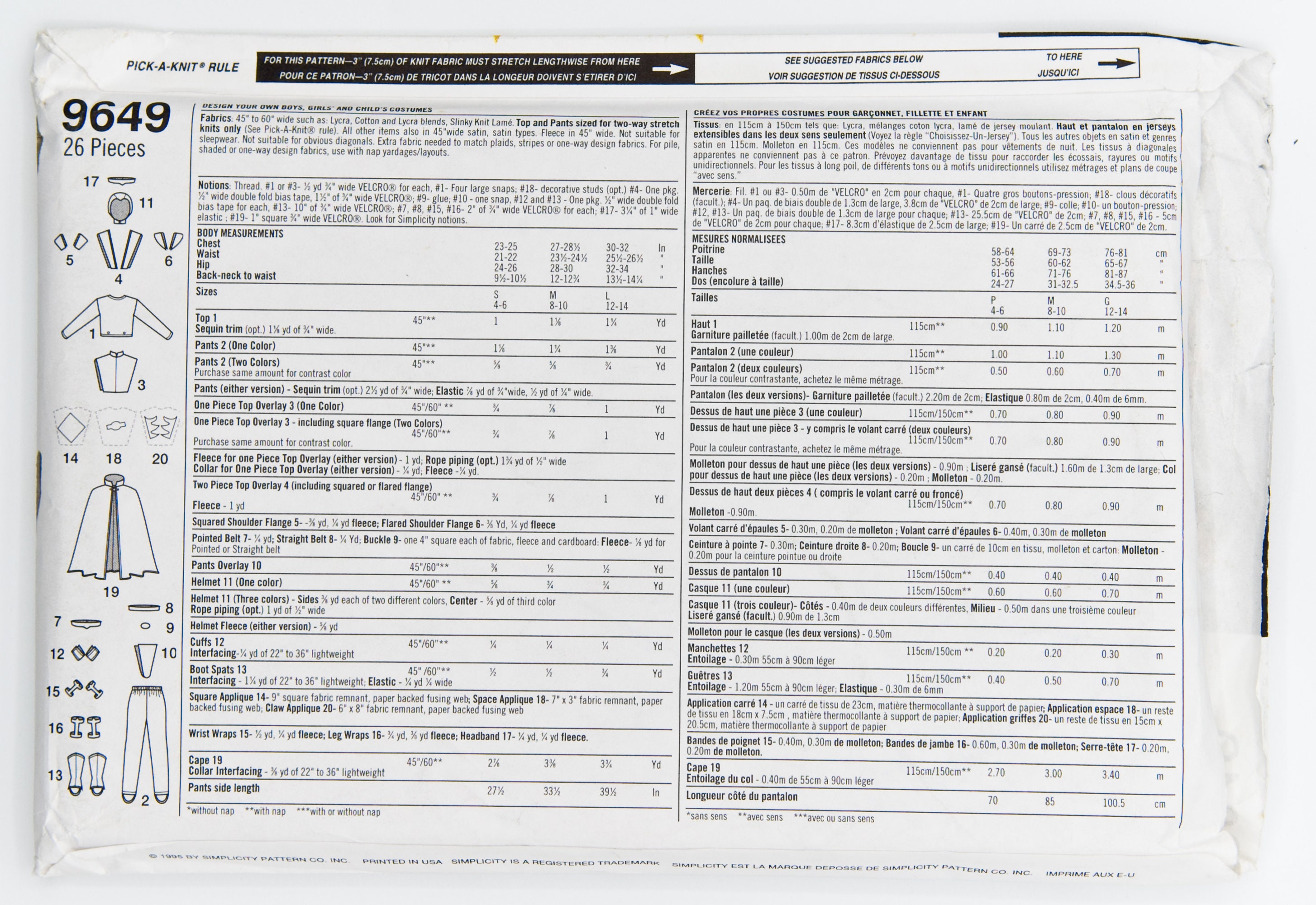 Simplicity Costumes Sewing Pattern for Kids 9649, Halloween Costumes ...