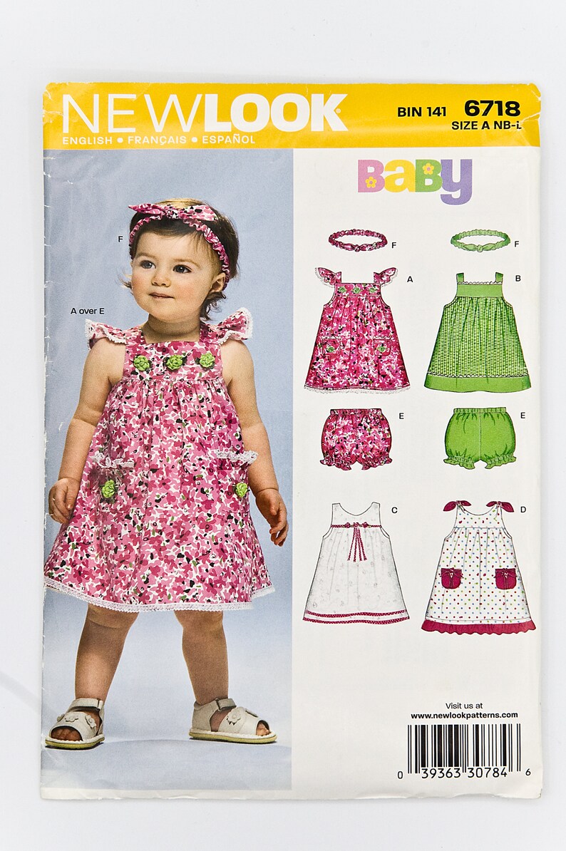 NEW LOOK Sewing Pattern 6718kids Pattern Baby Pattern Size - Etsy