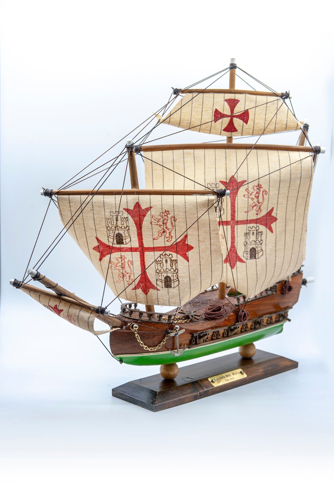 Vintage Christopher Columbus Santa Maria 1492 Scaled Model Ship. From ...