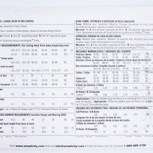 Simplicity Sewing Pattern 2482, Misses' Lounge Wear in Two Lengths ...