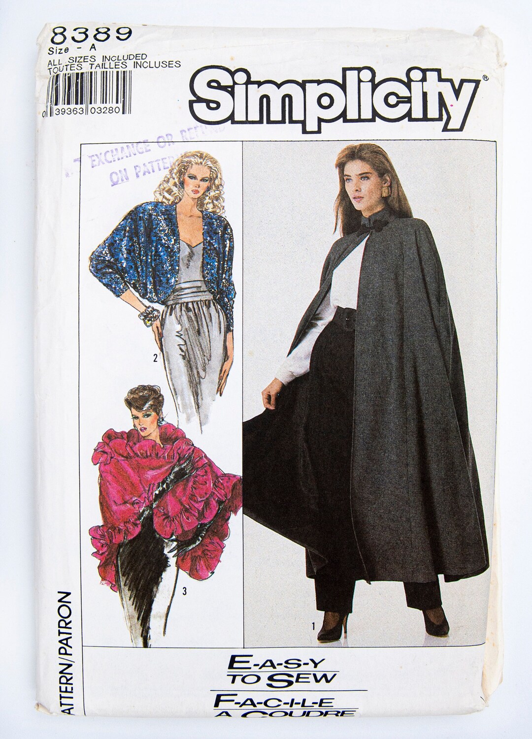 Simplicity Sewing Pattern 8389, Vintage Pattern, Easy to Sew, Misses ...