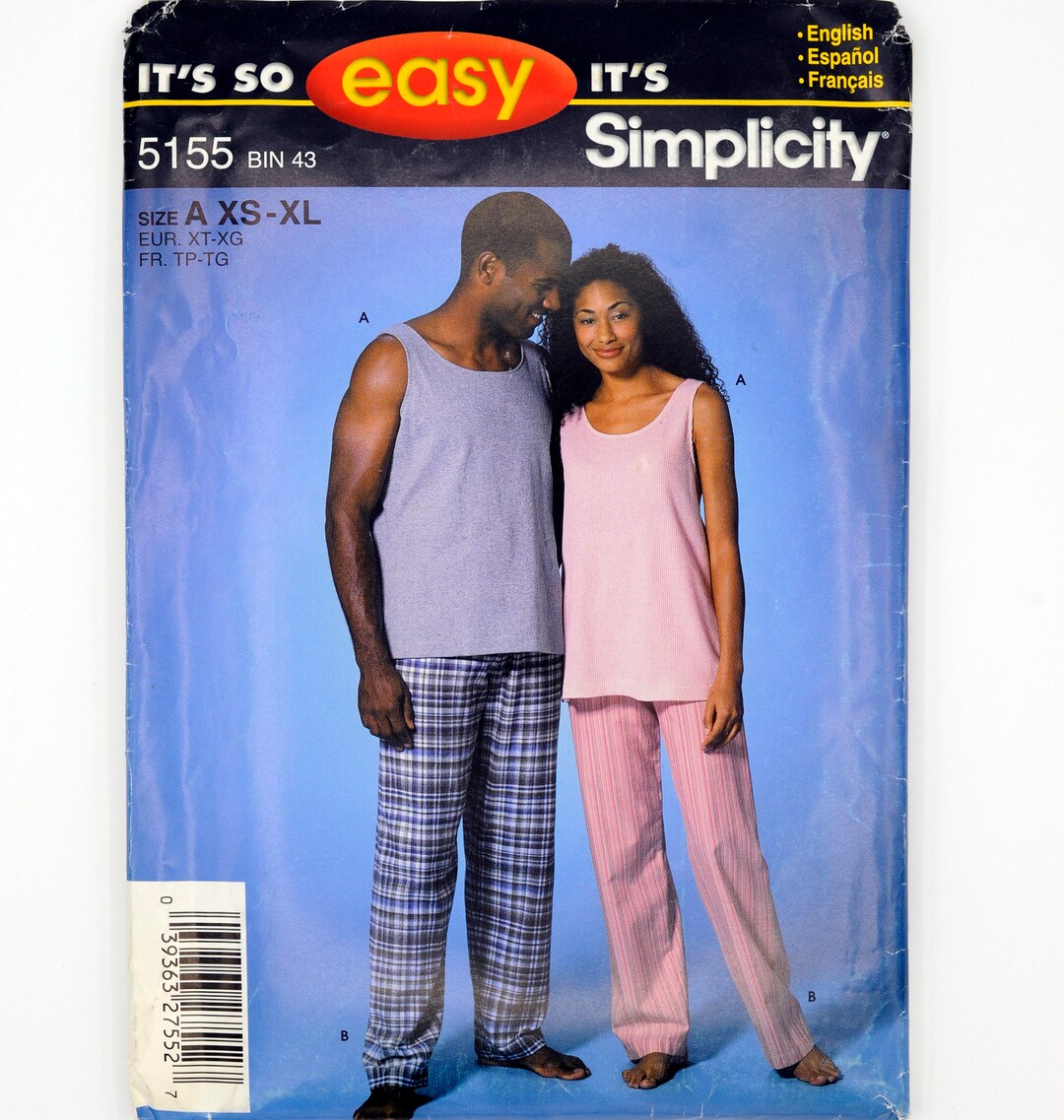 Simplicity Sewing Pattern 5155, Easy to Sew, Misses', Men's & Teens ...