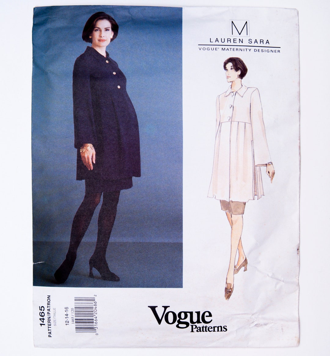 Vogue Sewing Pattern 1465, Lauren Sara Designer, Maternity Tunic, Skirt ...