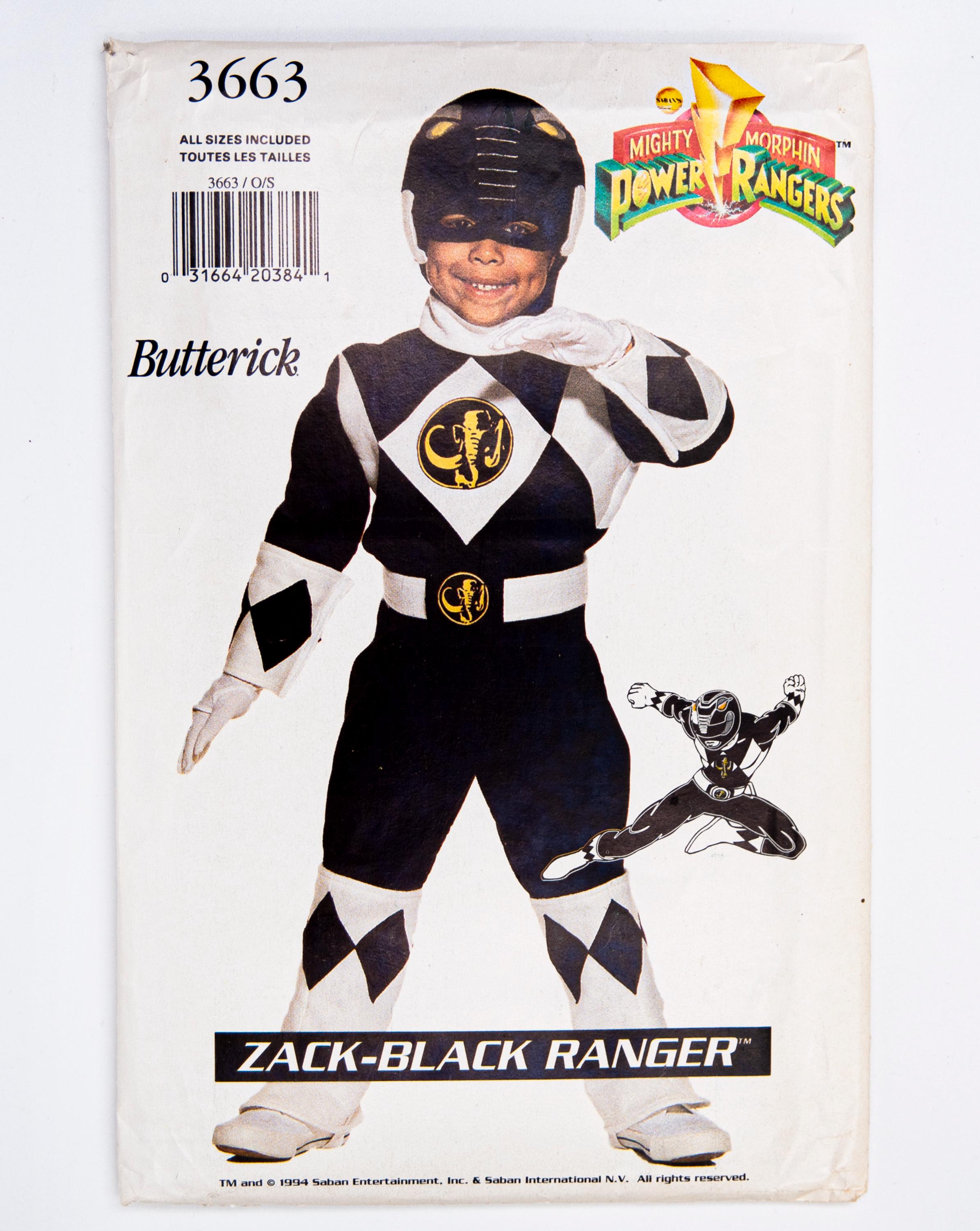 Butterick Costume Sewing Pattern 3663 Vintage Pattern Mighty Morphing ...