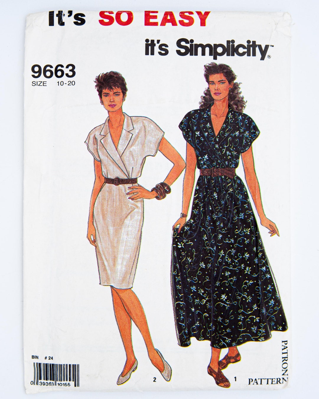 Simplicity Sewing Pattern 9663, It's so Easy Vintage Pattern, Misses ...