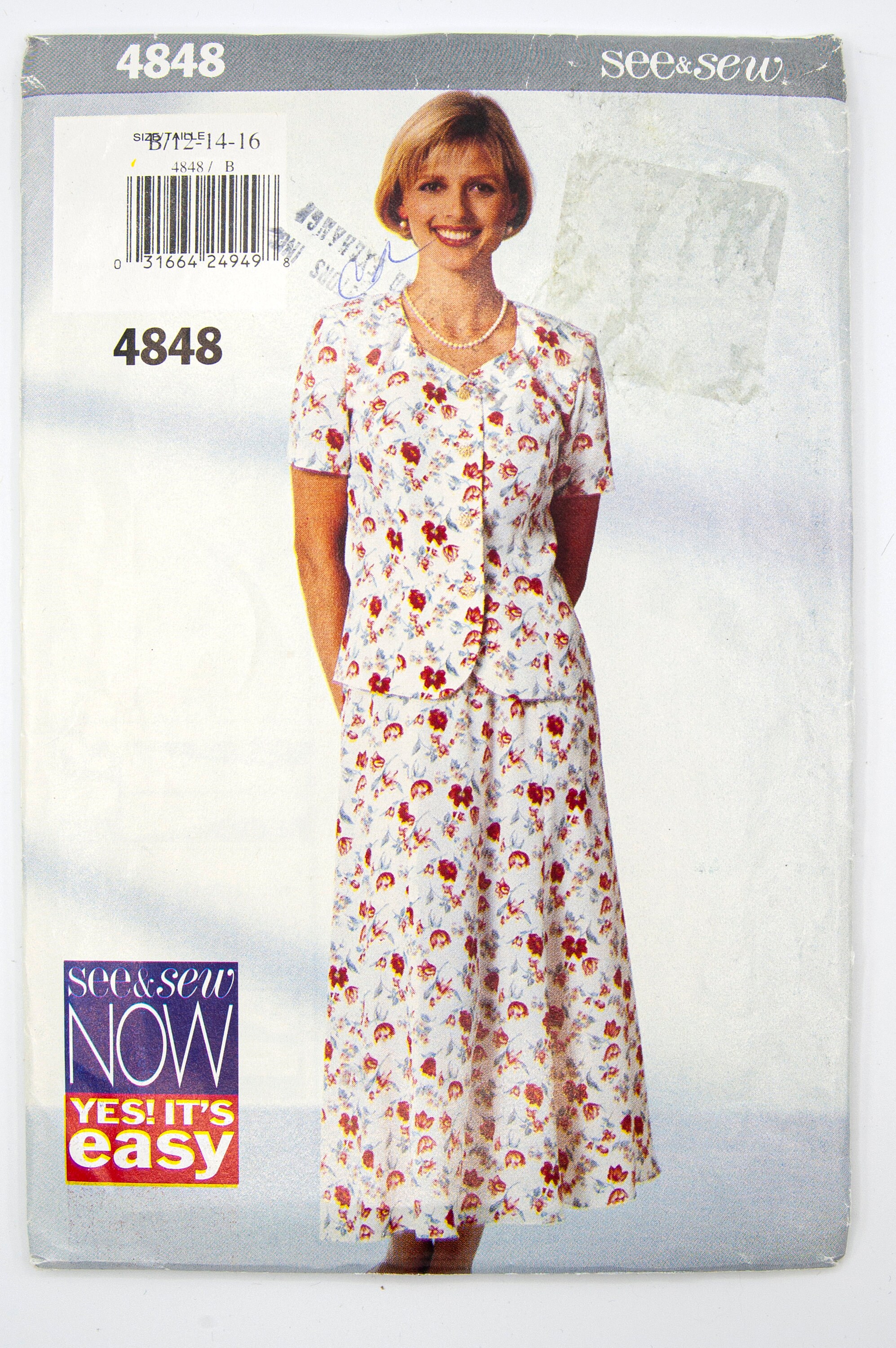 Butterick Sewing Pattern 4848, Misses' Top and Skirt, Easy to Sew, See ...