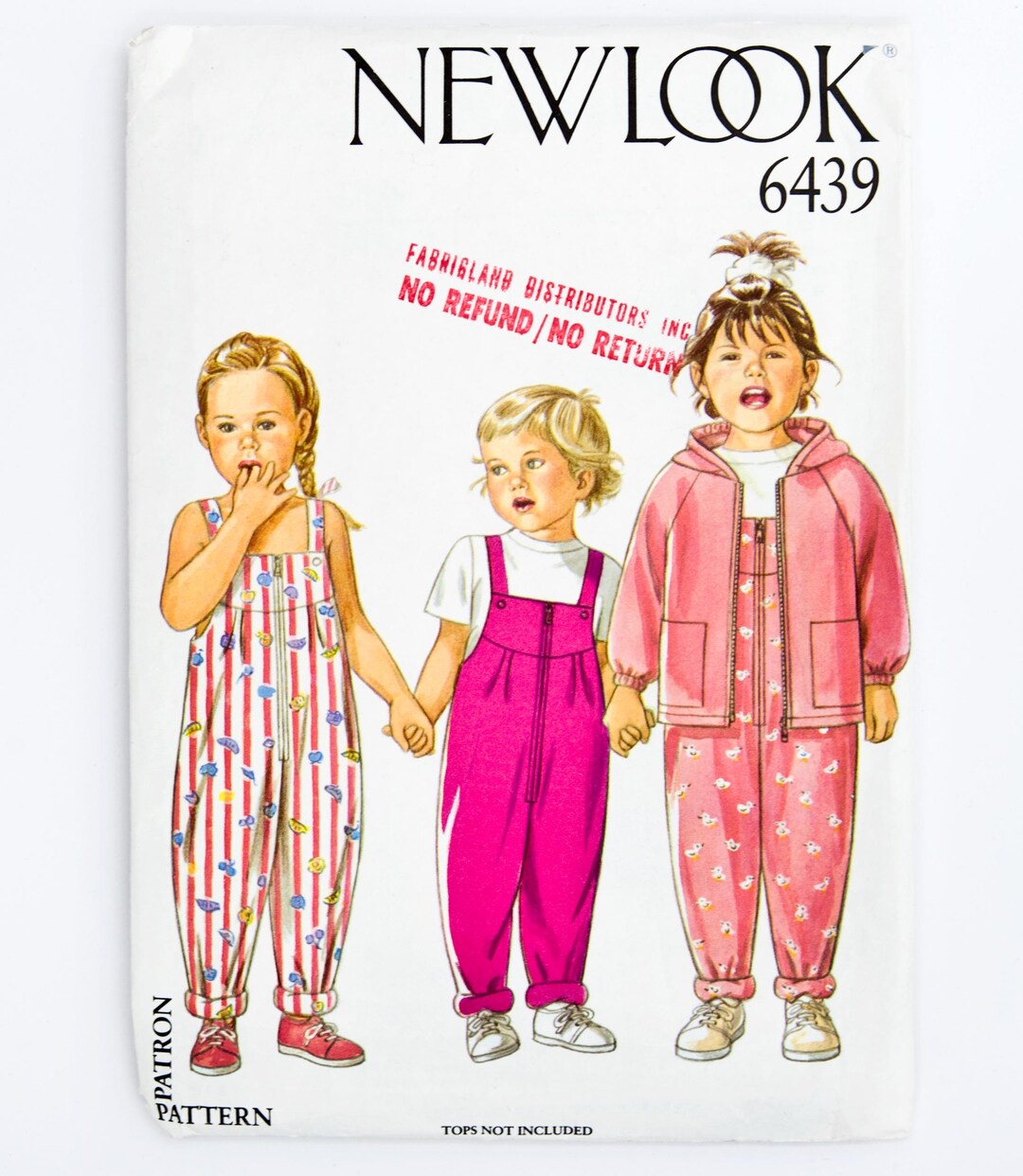 New Look Sewing Pattern 6439, Vintage Pattern, Kids Jacket, Dungarees ...