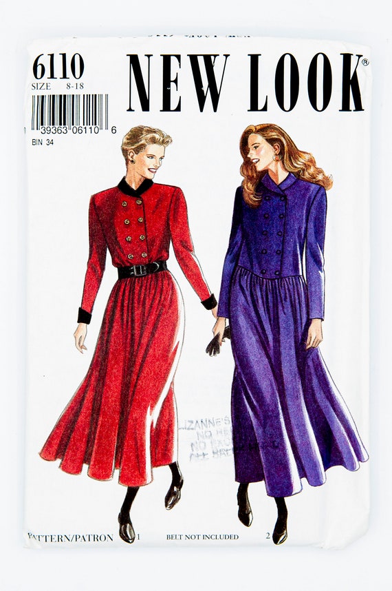 New Look Sewing Pattern 6110 Misses' Dress Vintage - Etsy