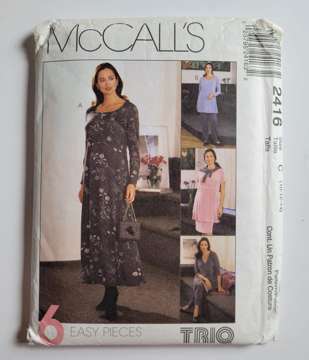 Mccall's Sewing Pattern 2416, Vintage Pattern, Collection Trio, Misses ...