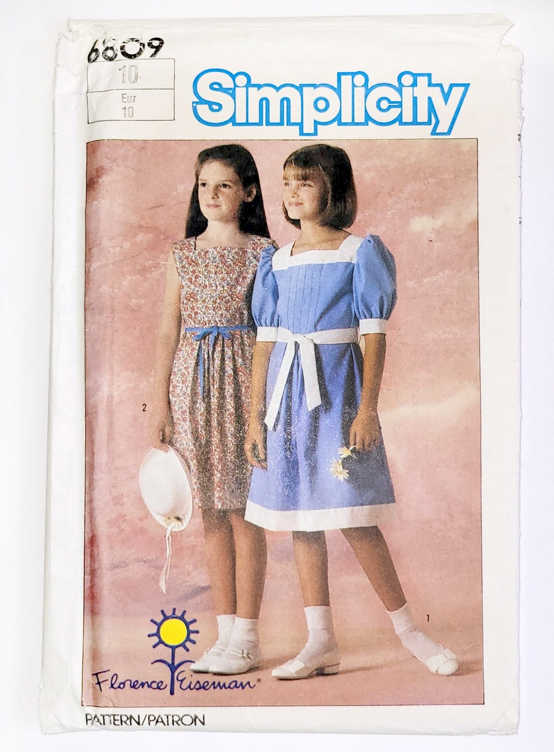 Simplicity Sewing Pattern 6809, Vintage Pattern, Girls' Dress, Size 10 ...