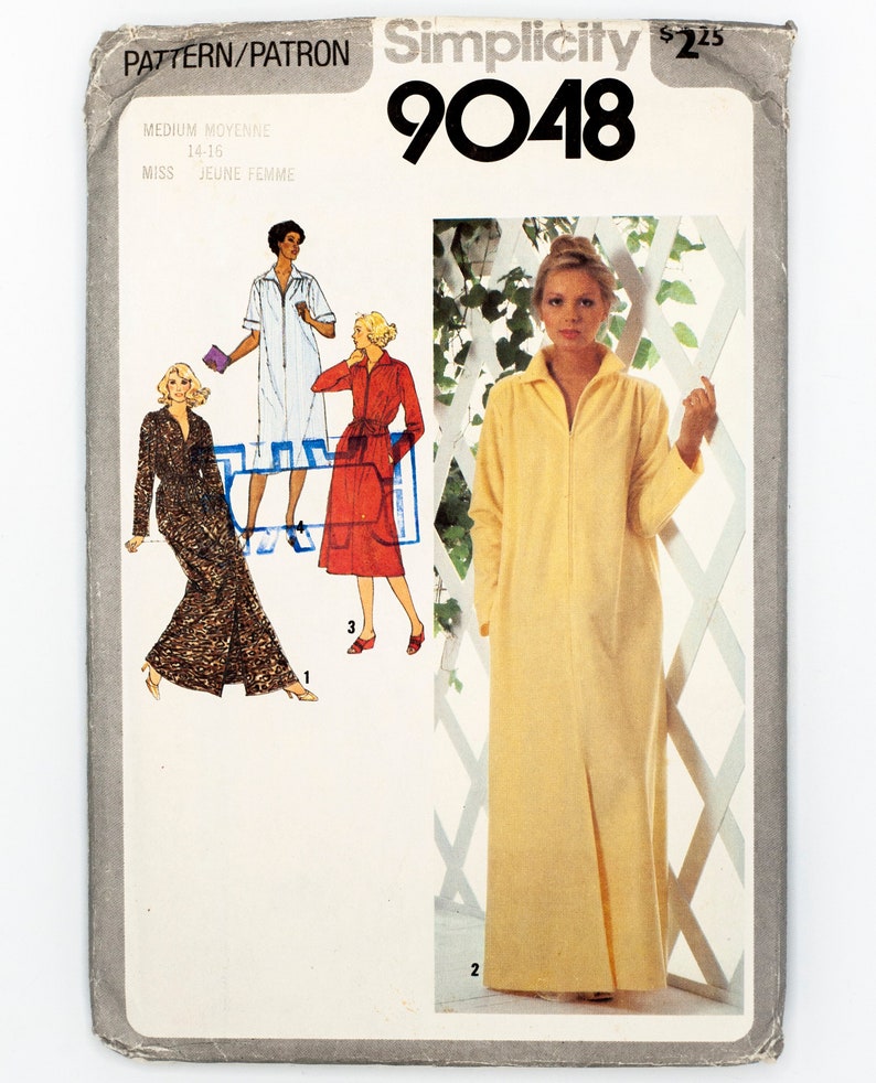 Simplicity Sewing Pattern 9048, Misses' Robe, Vintage Pattern, Size 14 ...