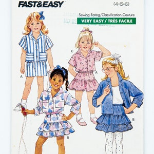 Butterick Sewing Pattern 6261, Toddlers'/childrens' Skirt, Shirt ...