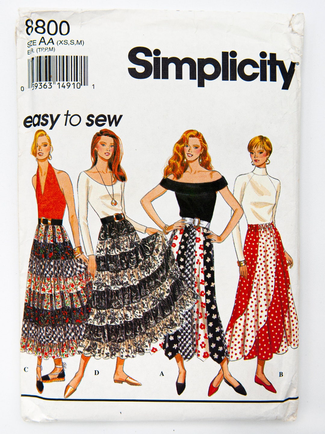 Simplicity Sewing Pattern 8800 Misses Skirts Easy to Sew - Etsy