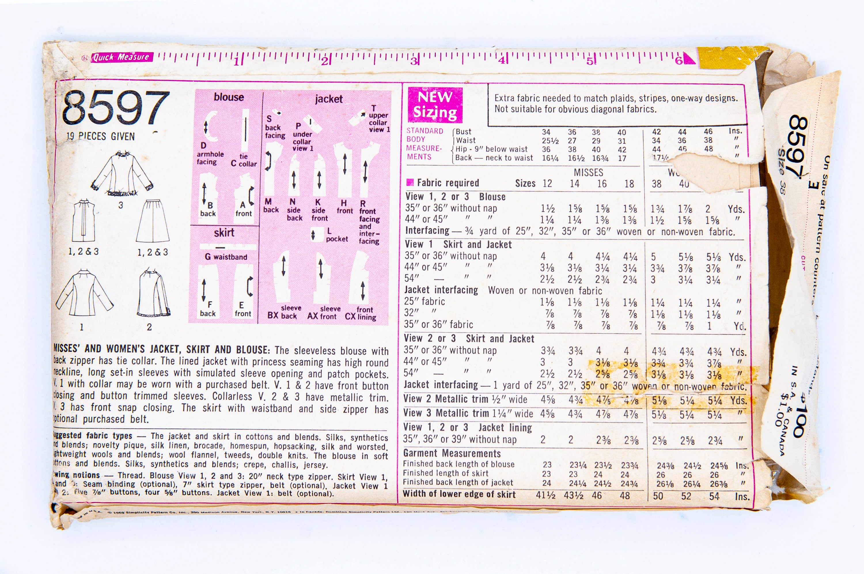 Simplicity Sewing Pattern 8597 Misses' Blouse Jacket - Etsy