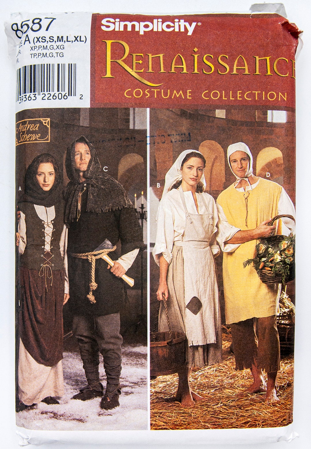 Simplicity Costume Sewing Pattern 8587, Halloween Vintage Costume ...