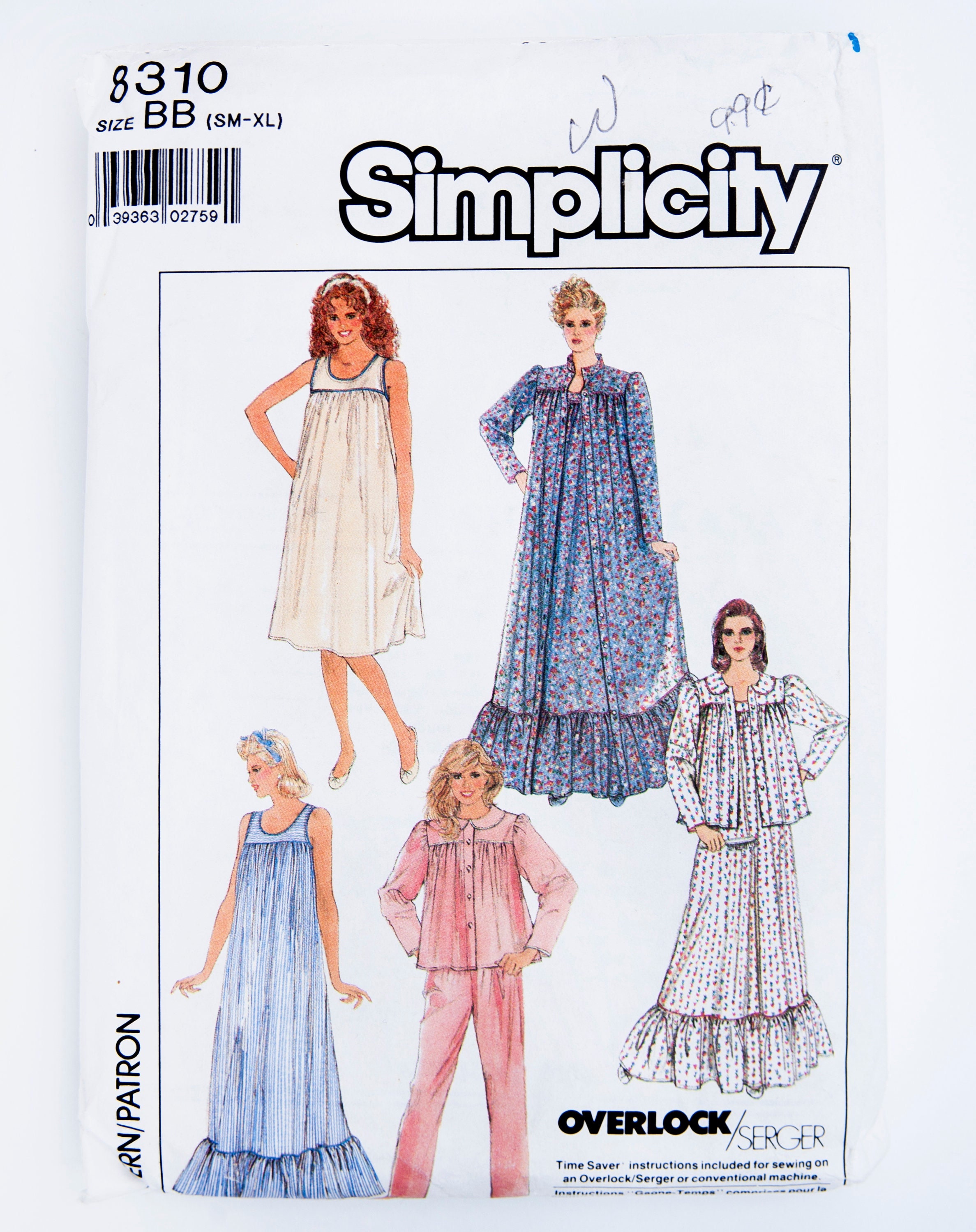 Simplicity Sewing Pattern 8310, Misses' Pajama, Bed Jacket, Robe ...