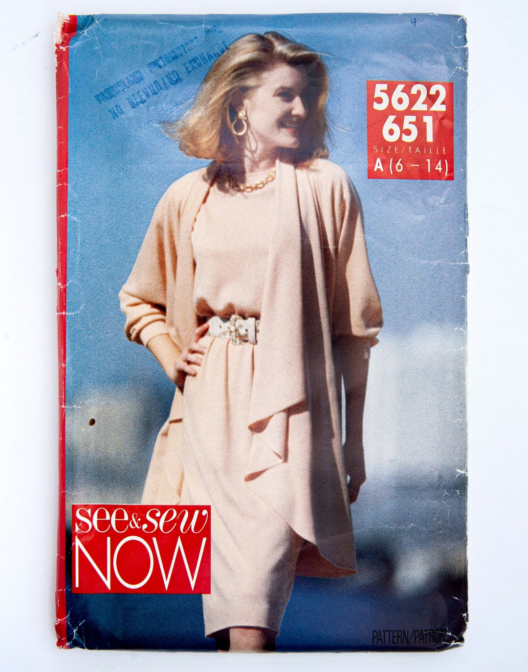 See and Sew Sewing Pattern 5622, Butterick Vintage Pattern, Misses ...