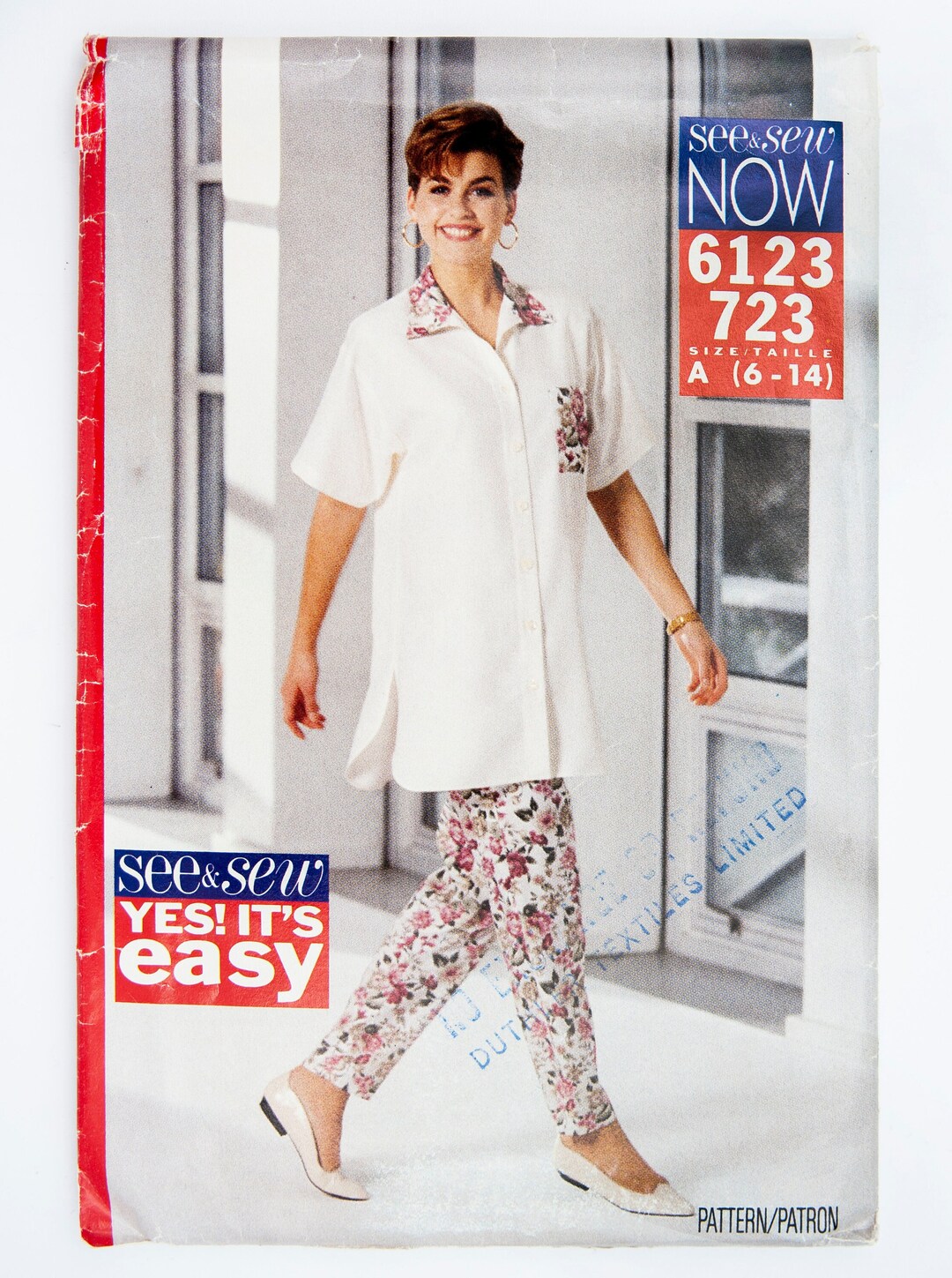 See & Sew Sewing Pattern 6123, Vintage Pattern, Misses' Top, Pants ...