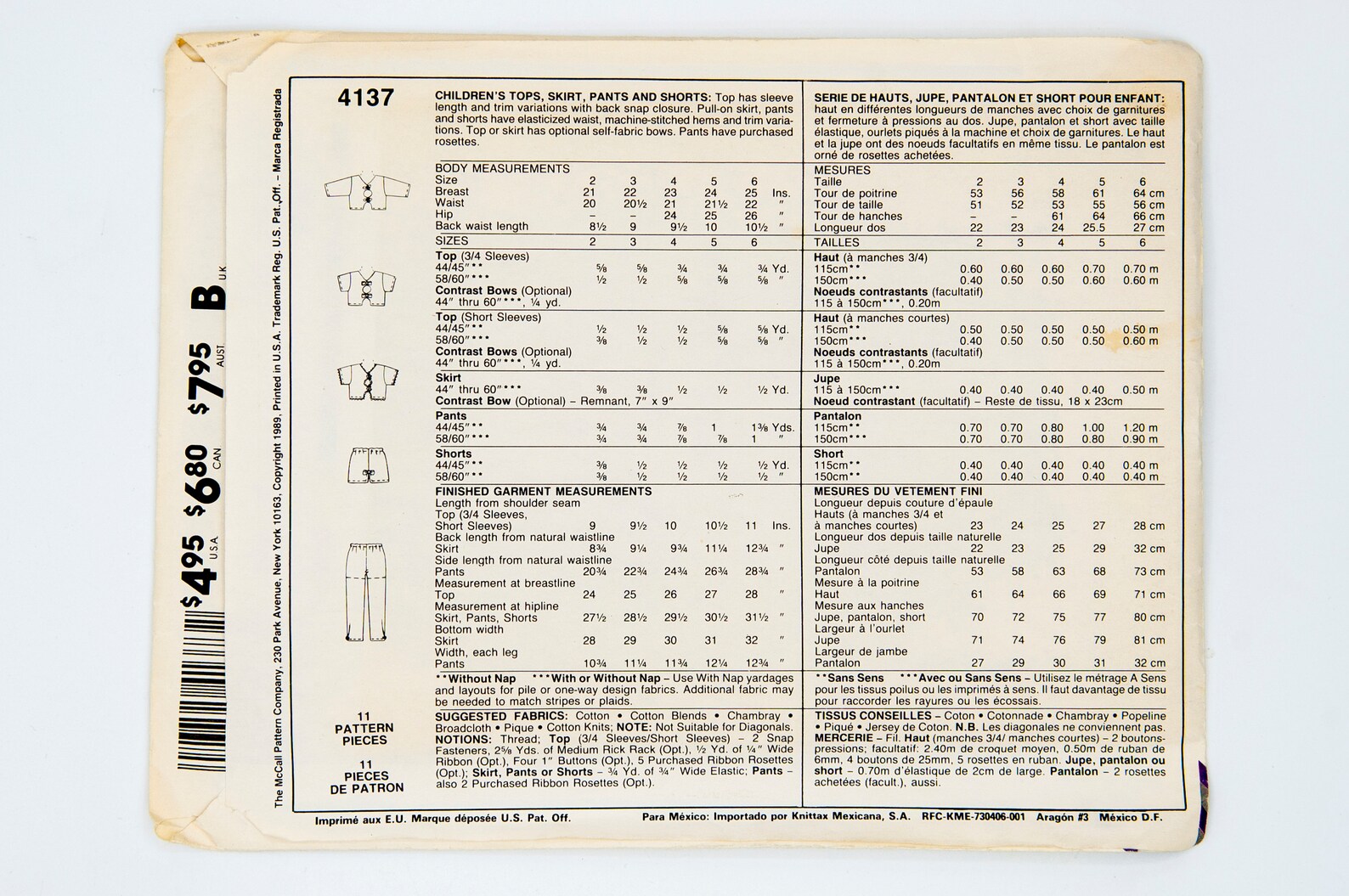 Mccall's Sewing Pattern 4137 Vintage Pattern Easy to - Etsy