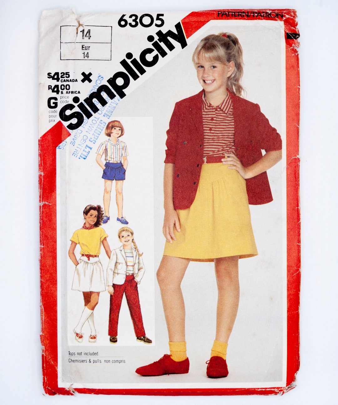 Simplicity Sewing Pattern 6305, Vintage Pattern, Girls' Pants, Shorts ...