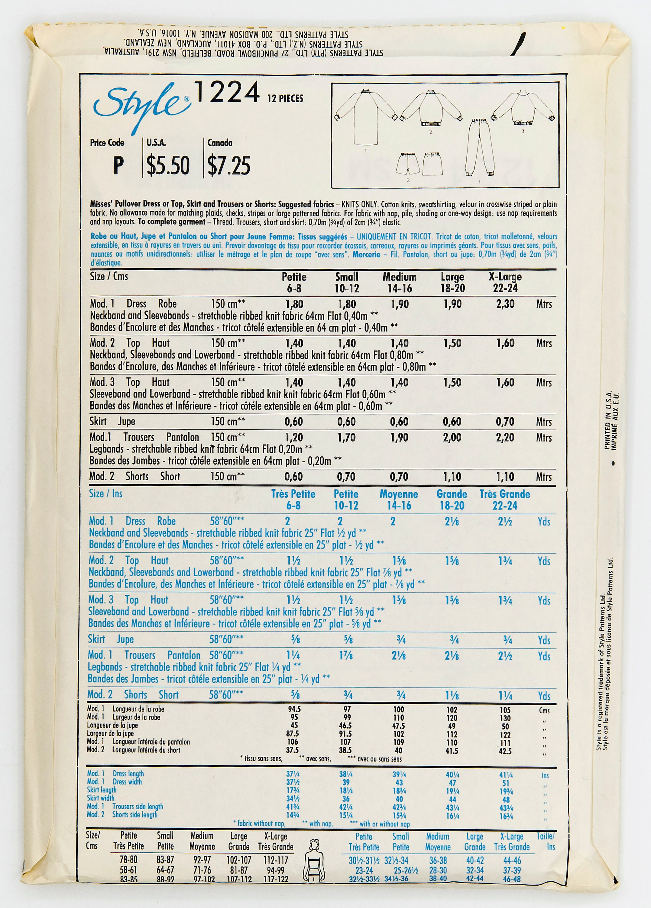 Style Sewing Pattern 1224 Vintage Pattern Misses' Dress - Etsy