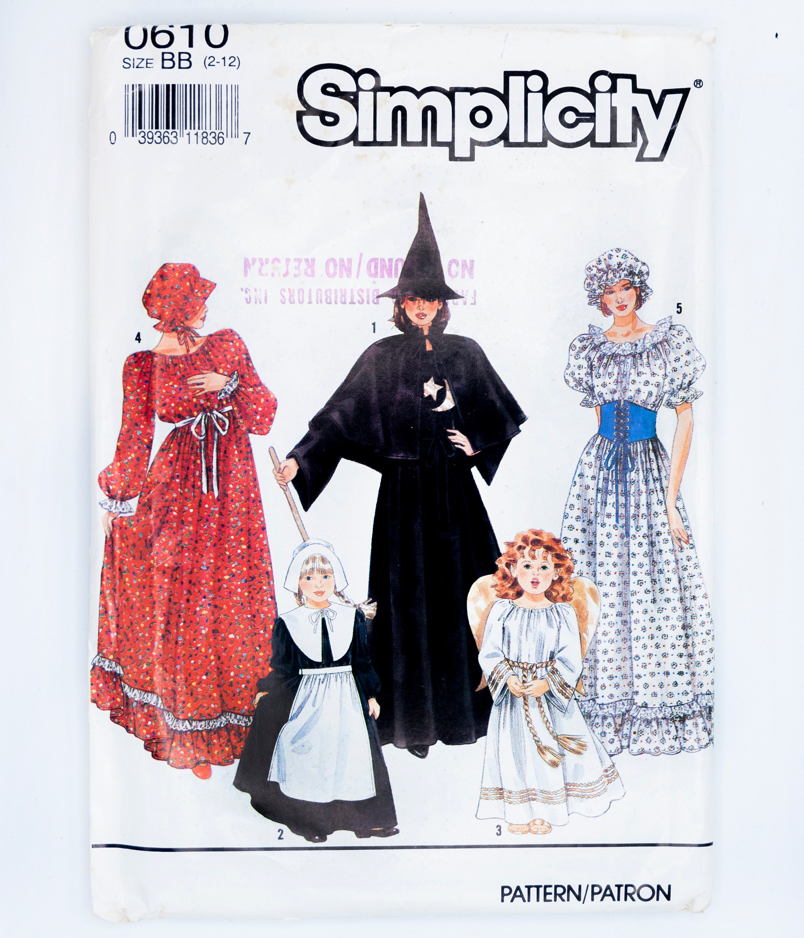 Simplicity Costumes Sewing Pattern 9982/ 0610, Kids' Country Style ...