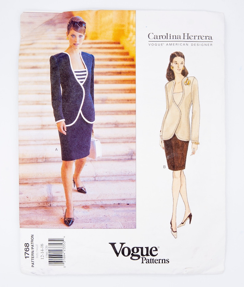 Vogue Sewing Pattern 1768, Misses' Dress, Vintage Pattern, American ...