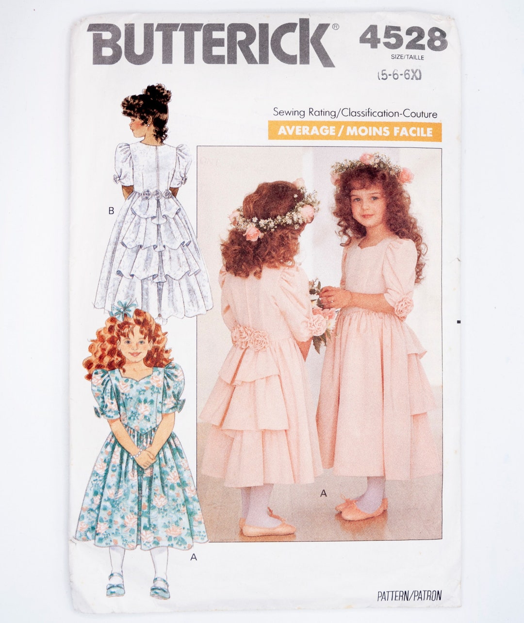 Butterick Sewing Pattern 4528, Girls'/children's Dress, Flower Girl ...
