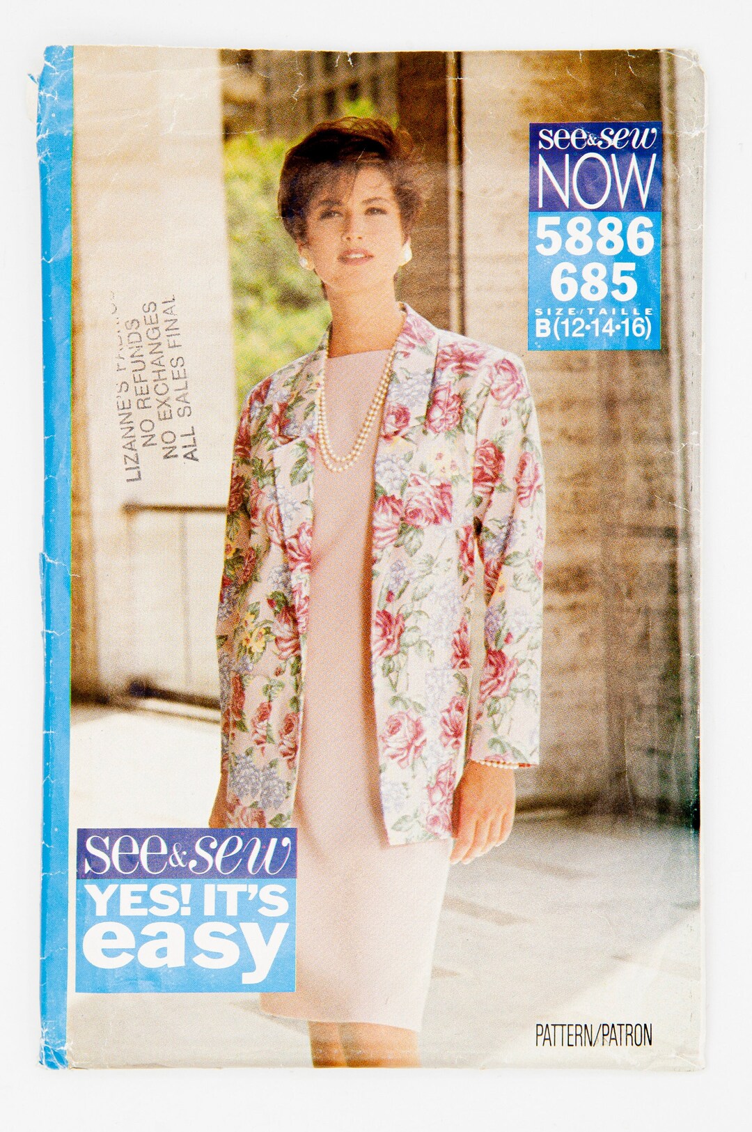 See & Sew Sewing Pattern 5886, Vintage Pattern, Easy to Sew, Misses ...