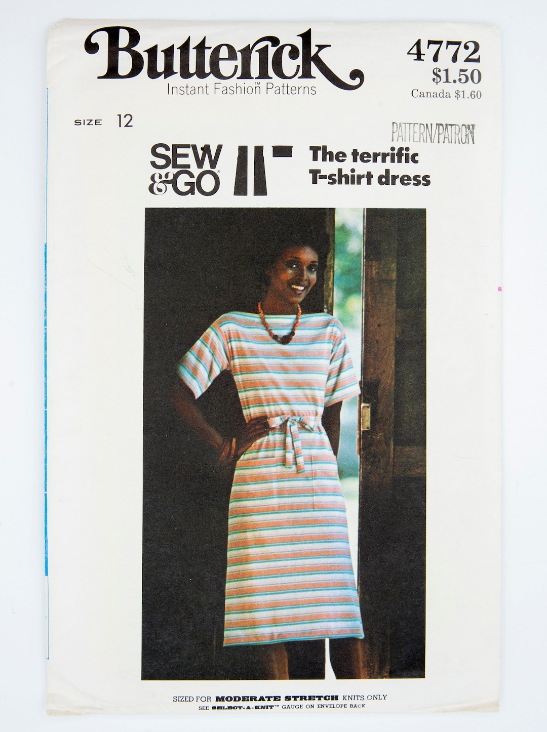 Butterick Sewing Pattern 4772, Vintage Pattern, Sew and Go, Misses ...