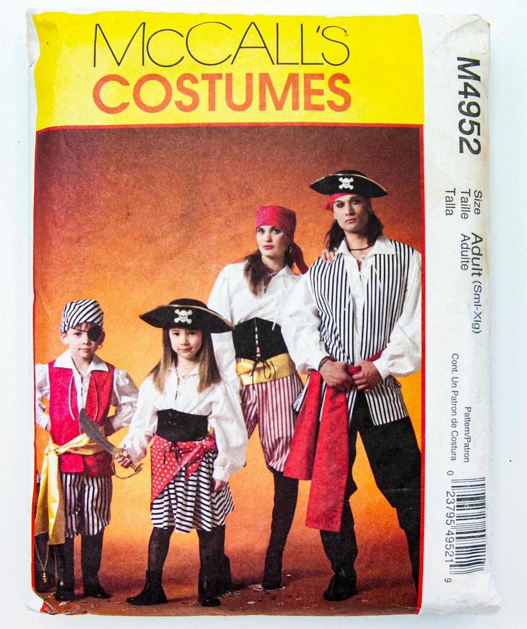 Mccall's Costumes Sewing Pattern 4952, Halloween Costumes for Adults ...