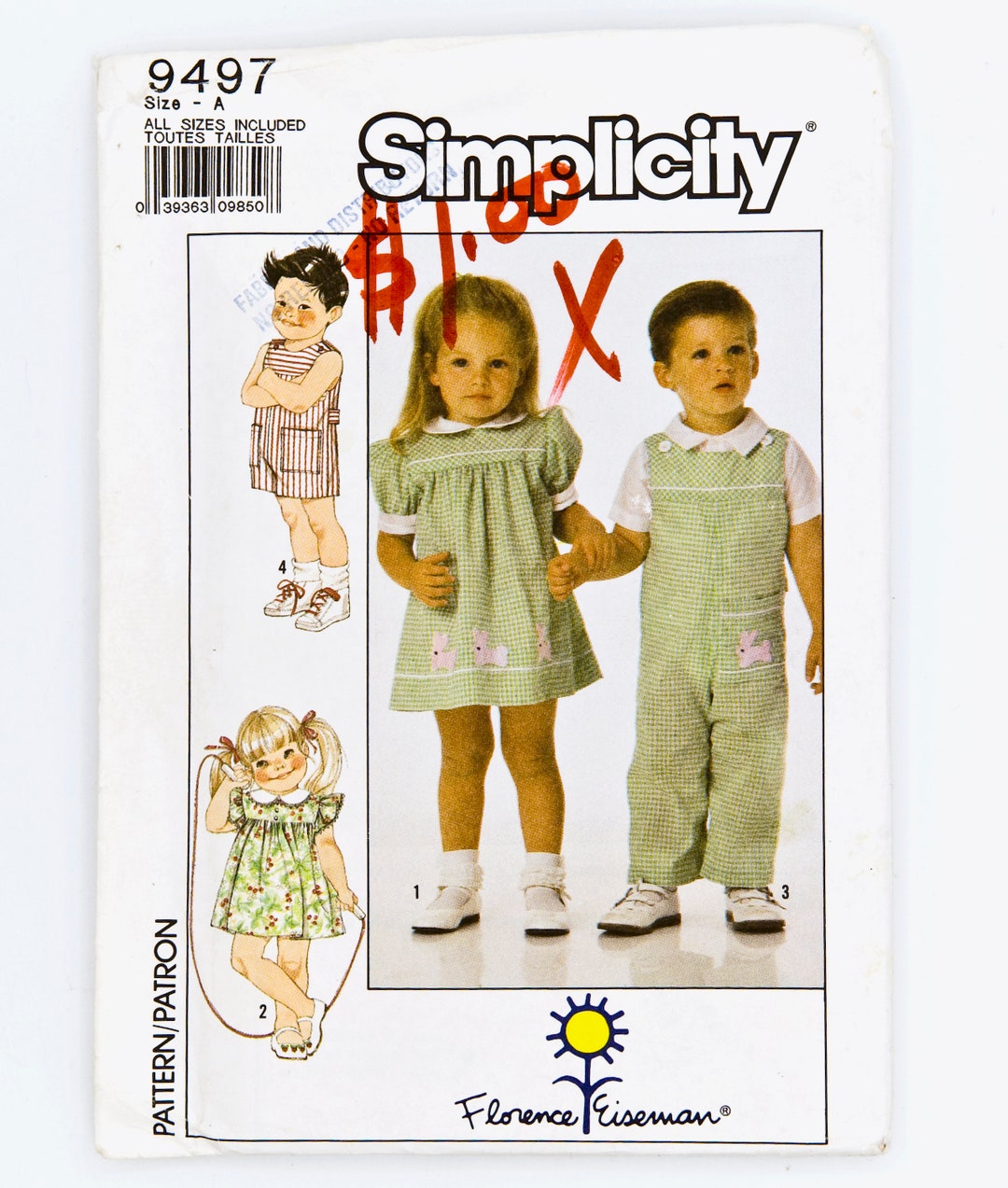 Simplicity Sewing Pattern 9497, Vintage Pattern, Toddlers' Dress ...