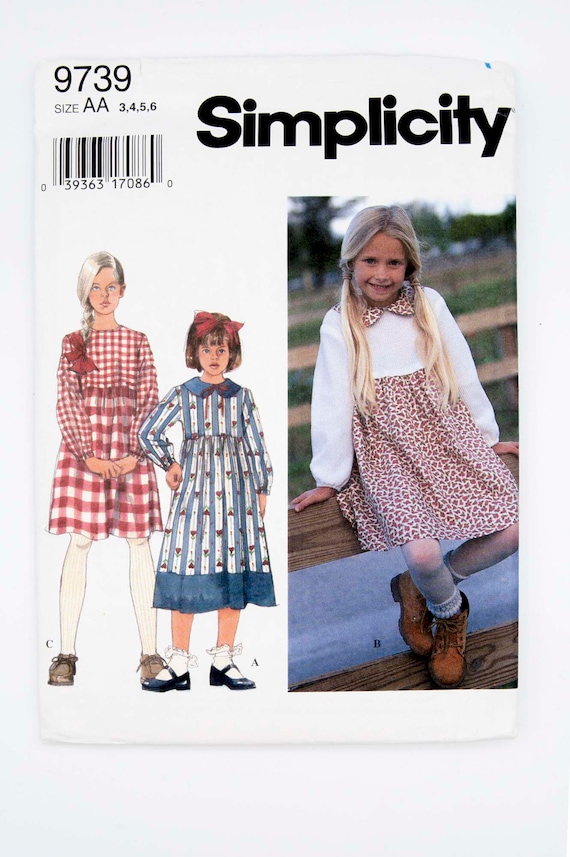 Simplicity Sewing Pattern 9739 Vintage Pattern Child's | Etsy UK