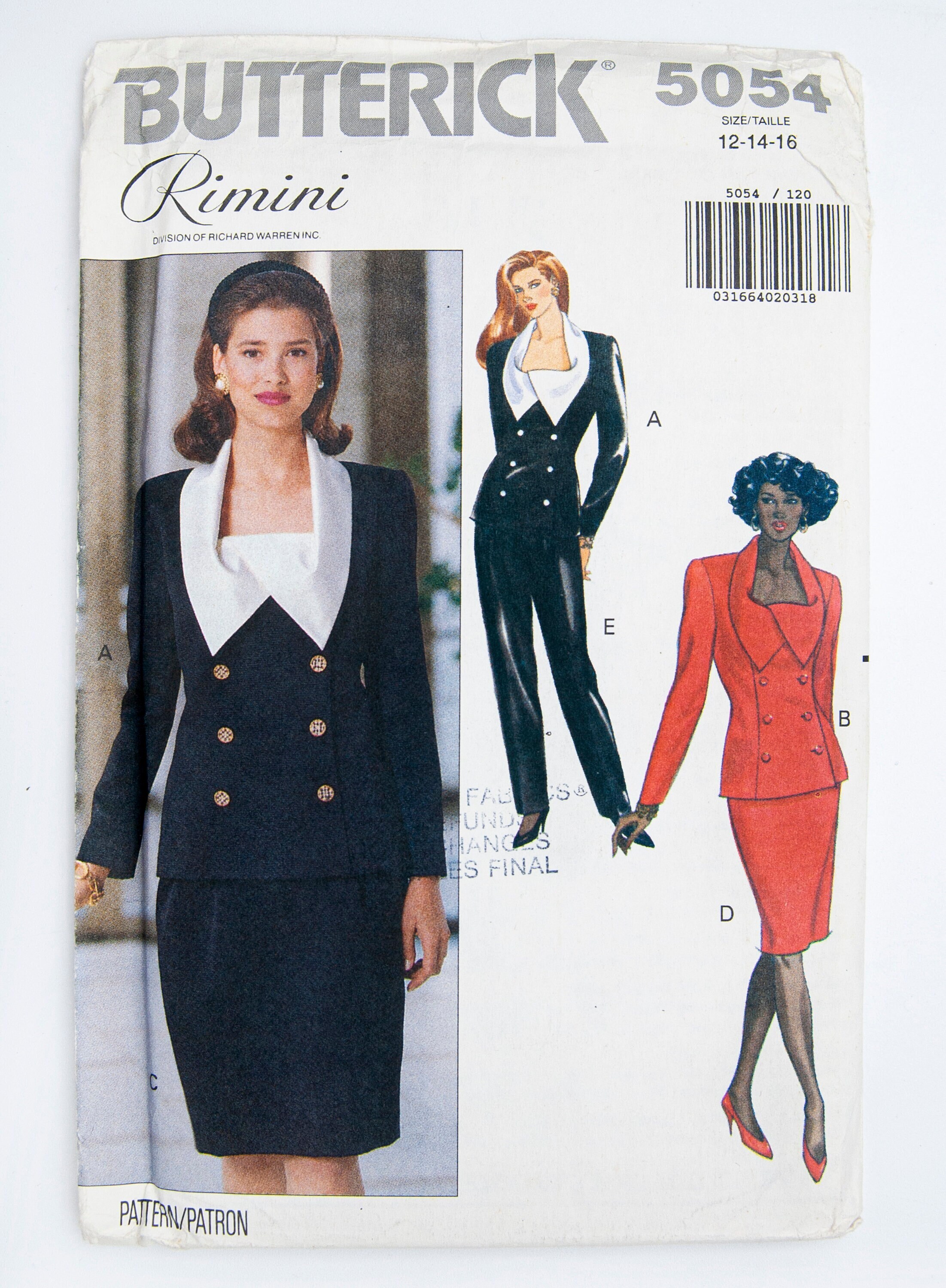 Butterick Sewing Pattern 5054, Misses' Skirt, Top, Pants, Rimini Design ...
