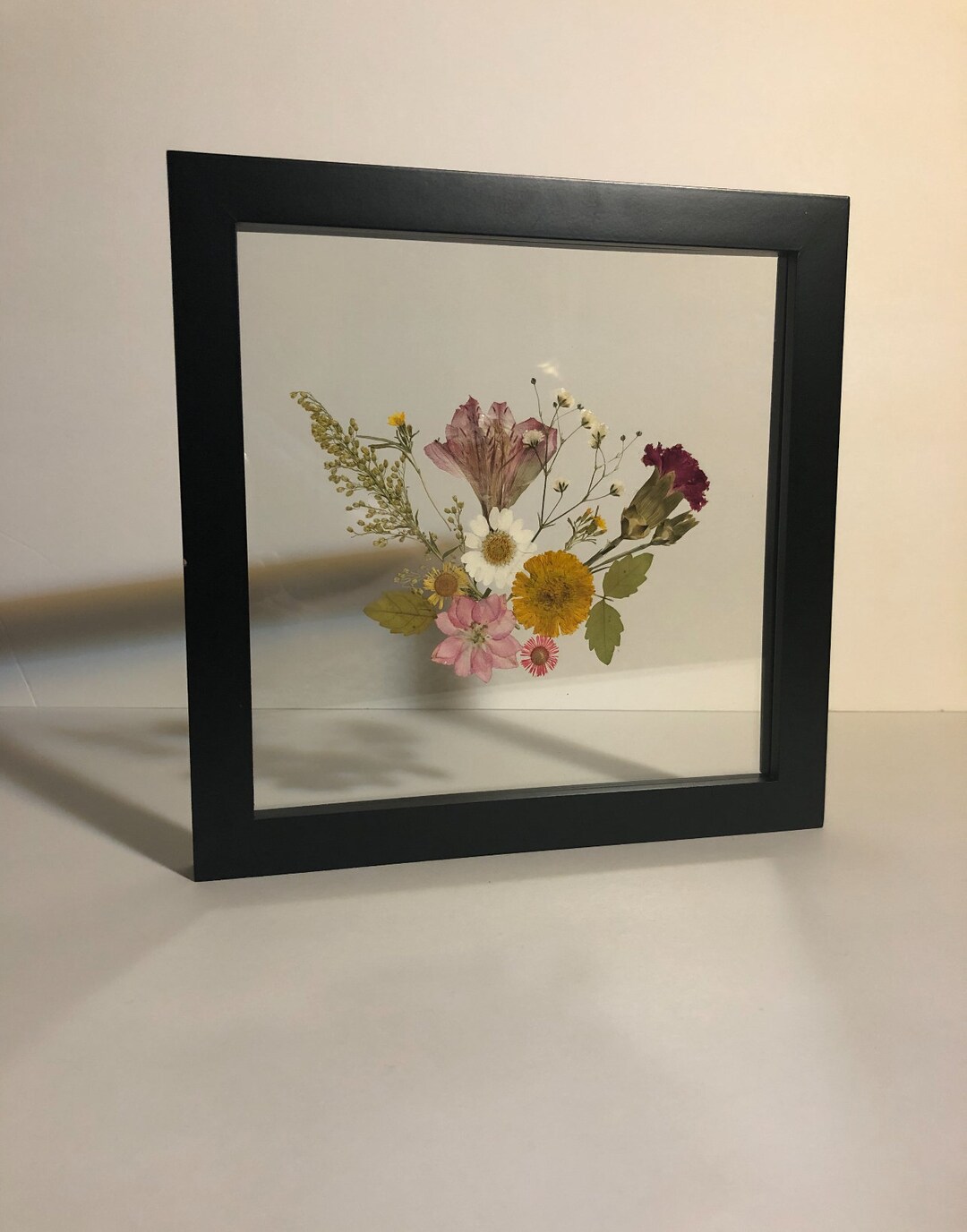 Pink Pressed Flower Frame - Etsy