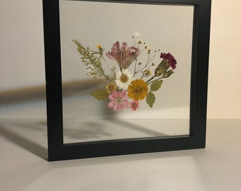 Real Pressed Flower in a Wood Floating Frame - Etsy