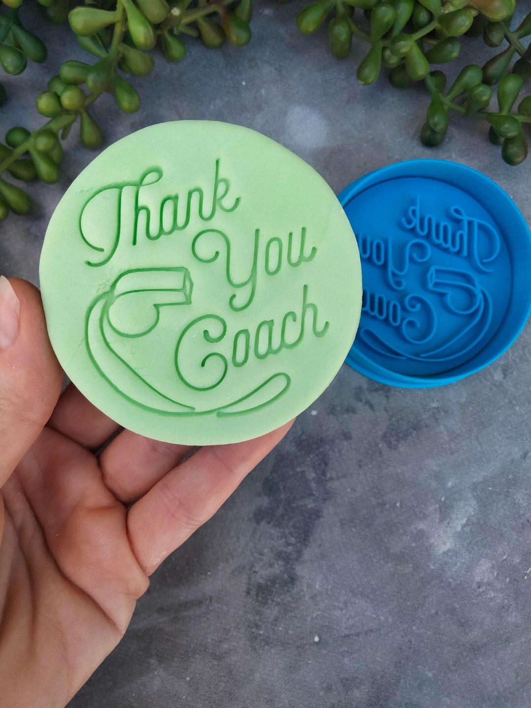 Thank You Coach With Whistle Cookie Fondant Imprint Stamp and Cookie ...