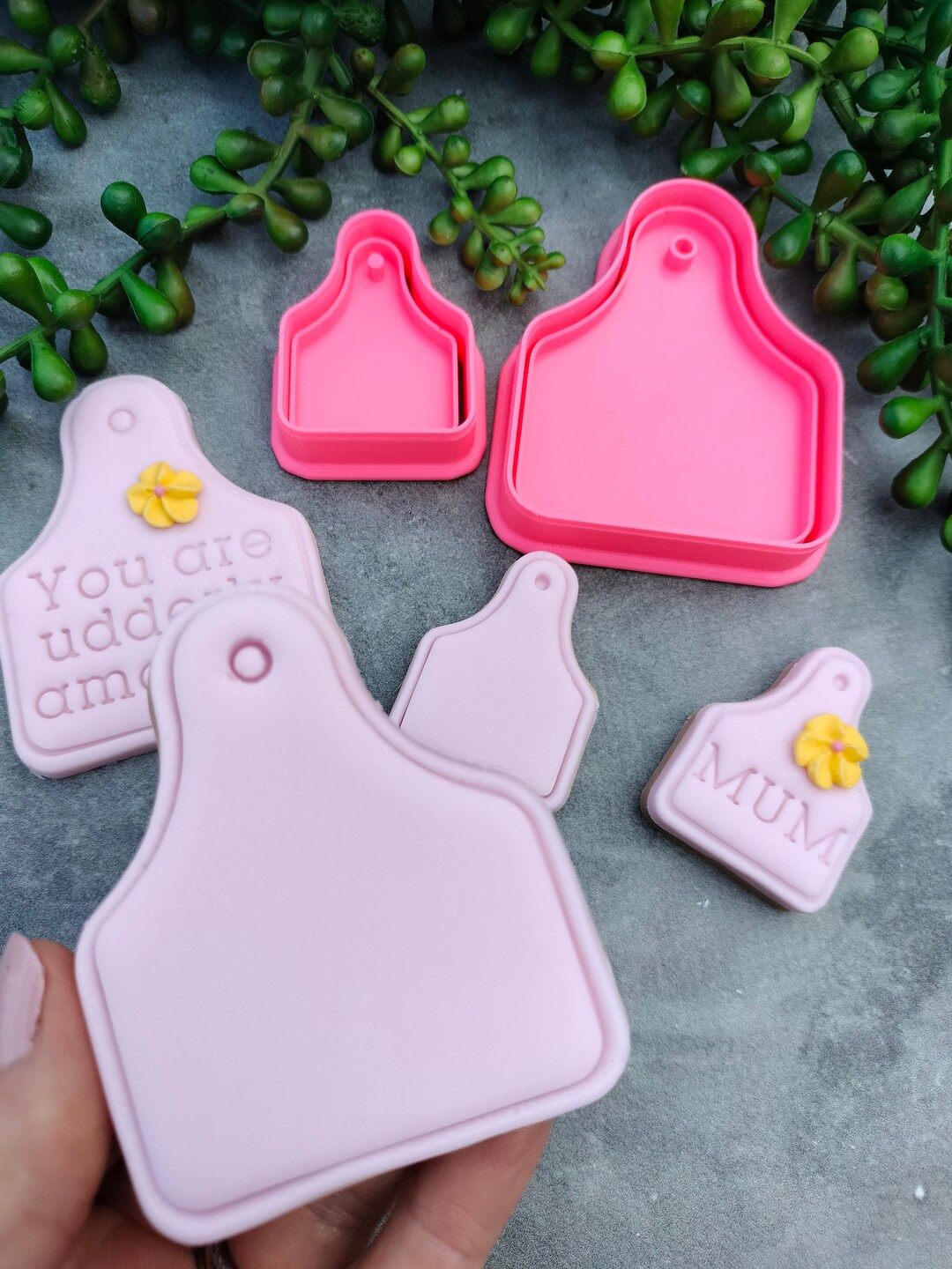 Cattle Cow Tag Cookie Cutter and Fondant Embosser Stamp Set – Last ...