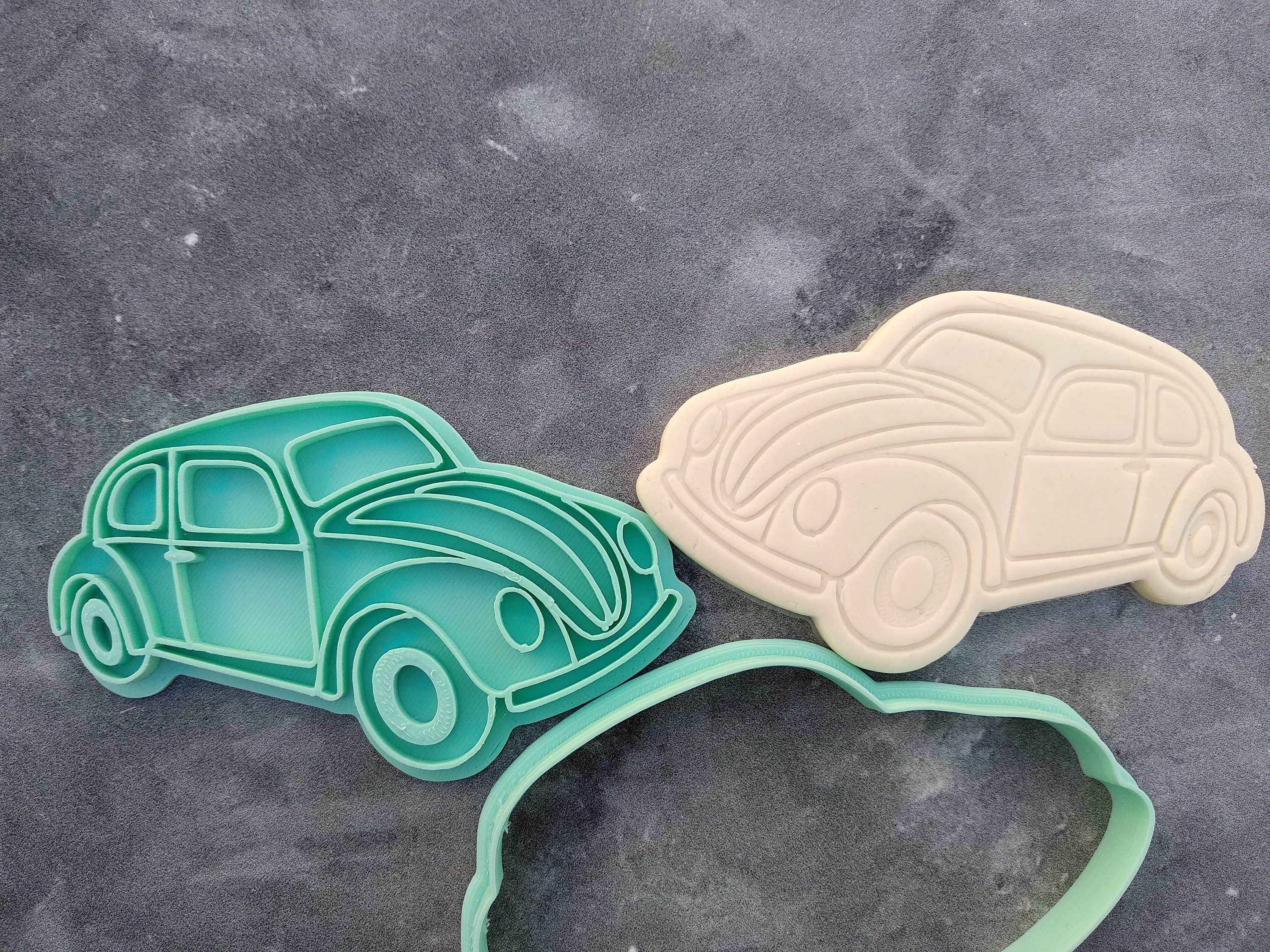 VW Beetle Cookie Cutter and Fondant Stamp Embosser Punch Buggy - Etsy ...
