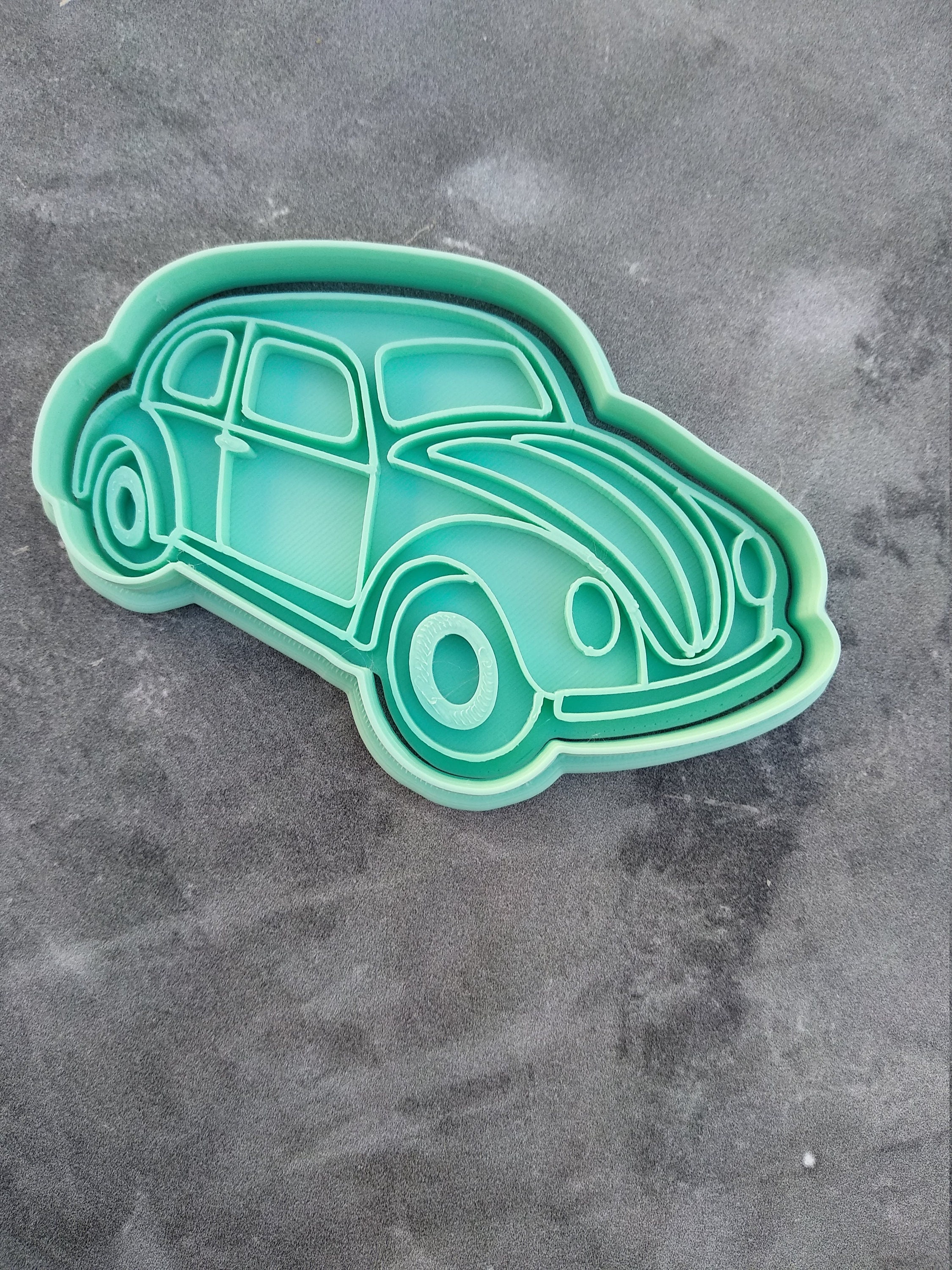 VW Beetle Cookie Cutter and Fondant Stamp Embosser Punch Buggy - Etsy ...