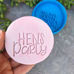 Hens Party Cookie Fondant Stamp & Cutters for Hens Bride Party / Hens ...