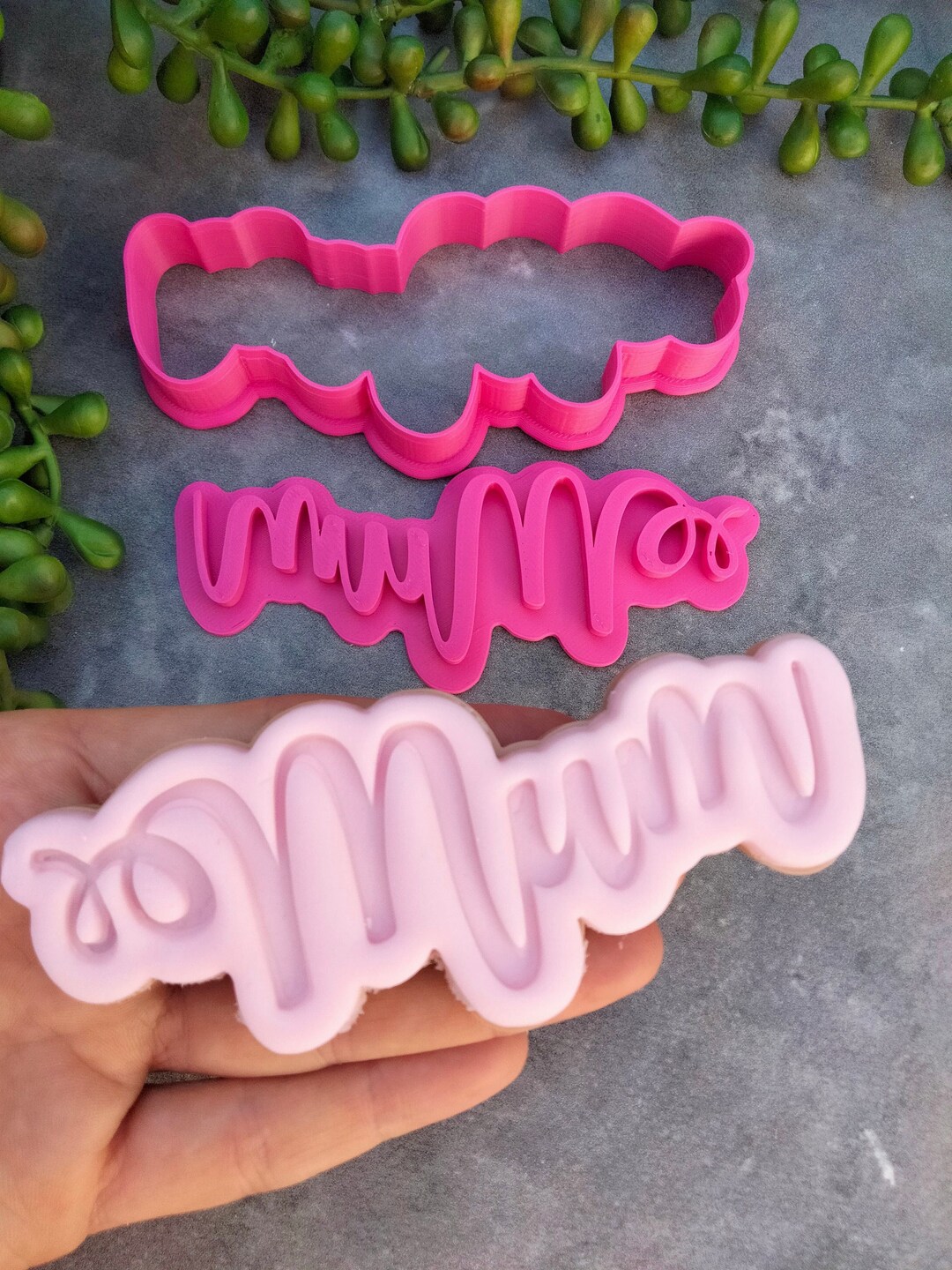 Mum Plaque Cookie Cutter and Fondant Stamp Embosser - Mothers Day - Mum ...
