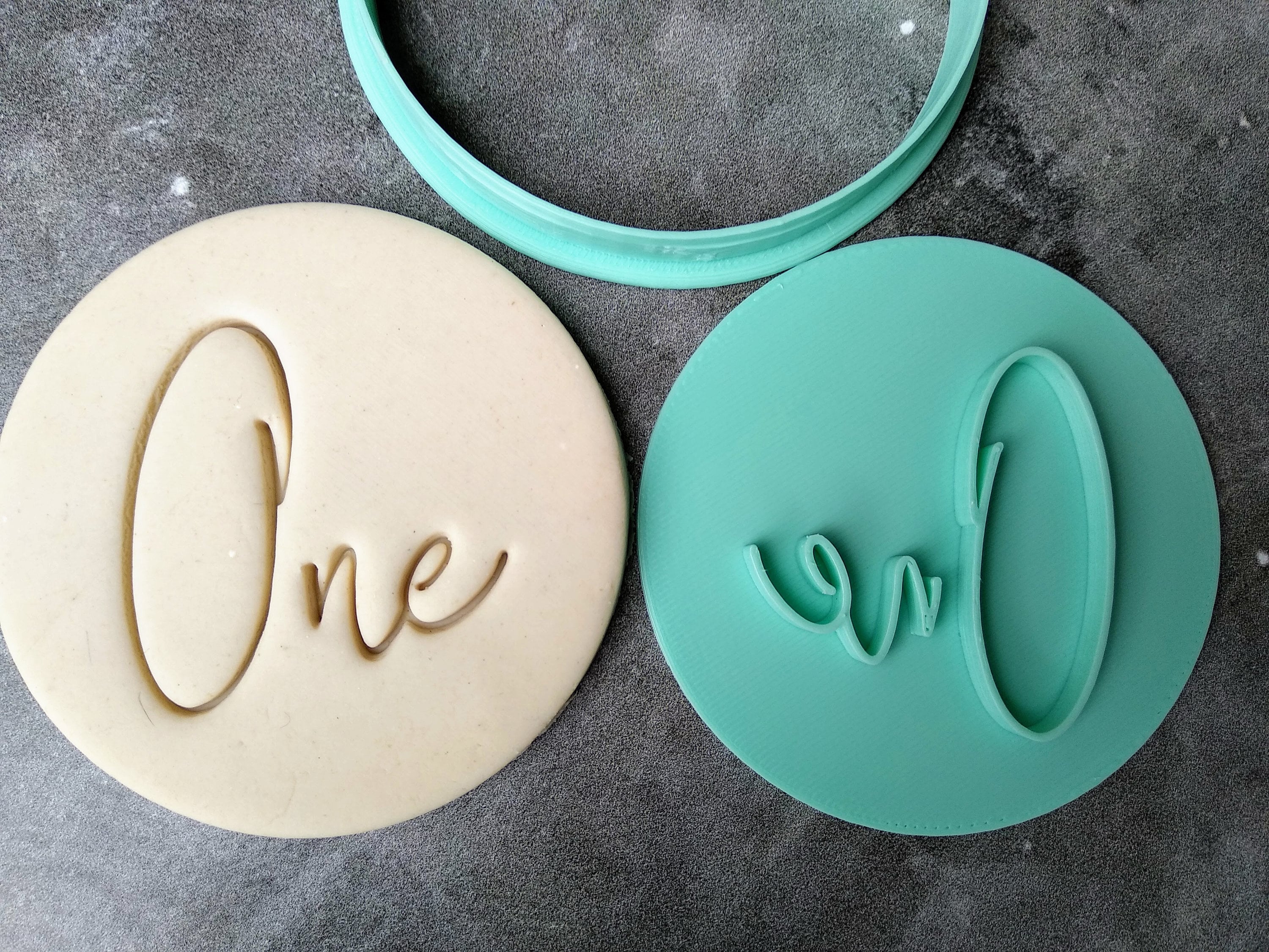 One 1st Birthday Cookie Fondant Stamp & Cutter - Etsy Australia