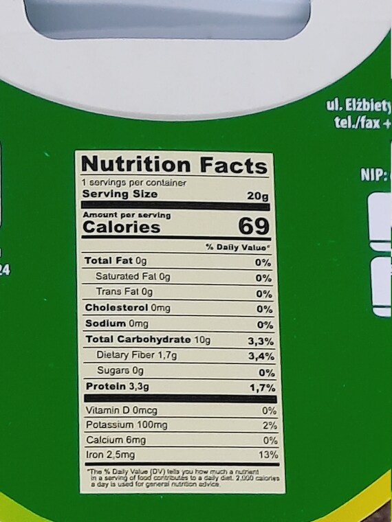 Dried Mushrooms Label