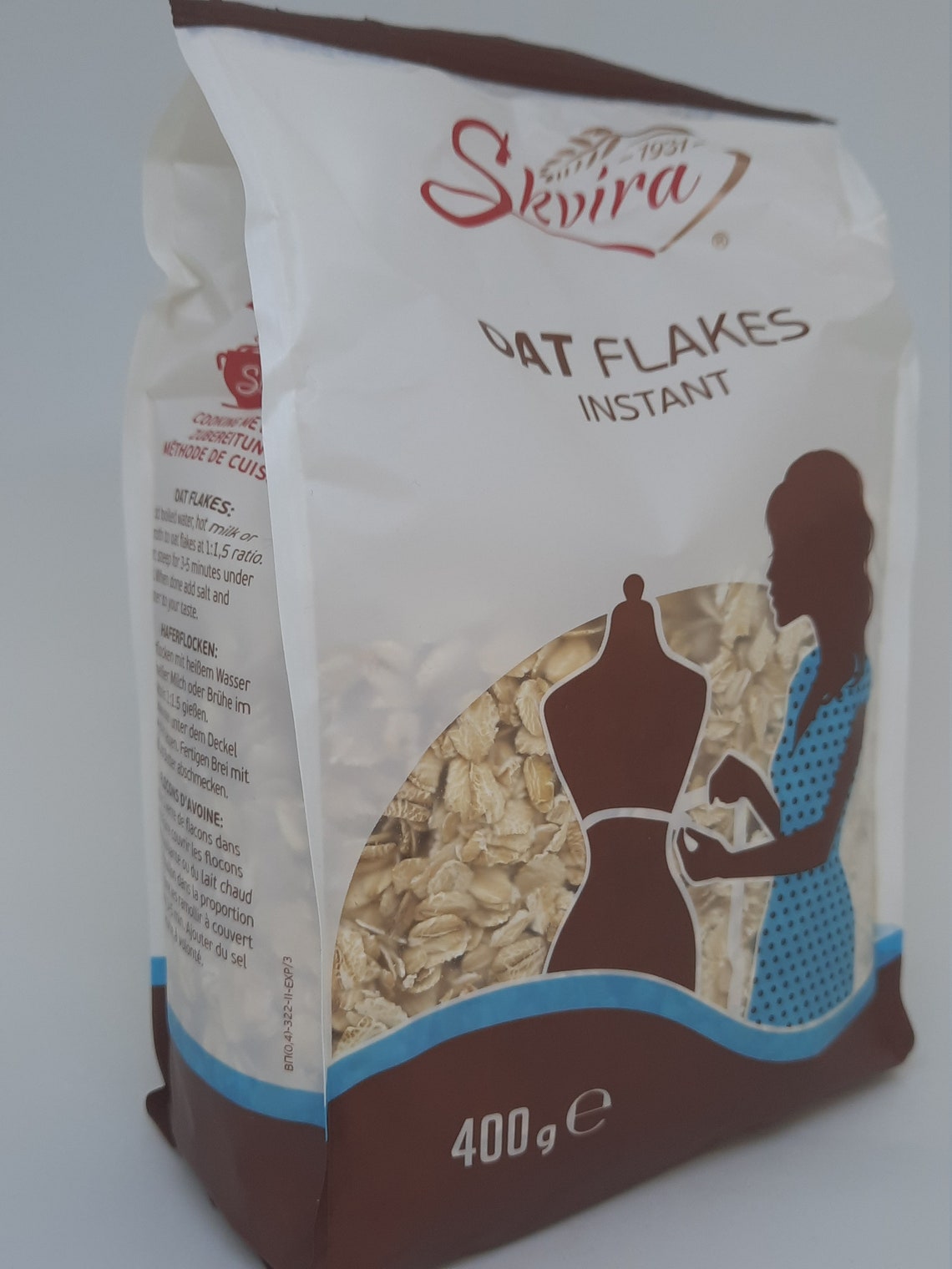 Skvira Oat Flakes Instant GMO Free No Added Sugar Halal Certificate 400 ...