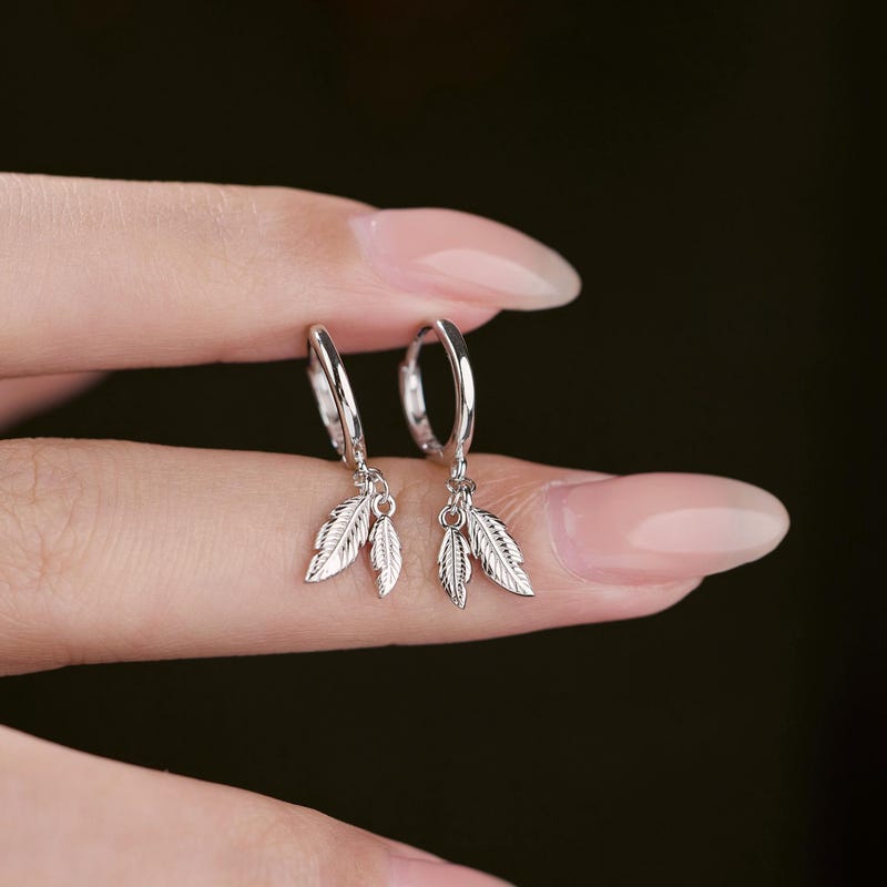 Feather Ear Rings Gold - Etsy