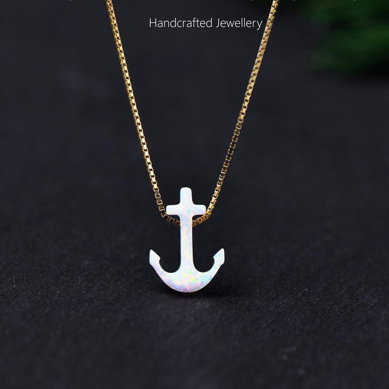 Opal Anchor Necklaces - Etsy
