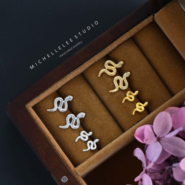Snake Stud Earrings - Etsy