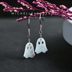 Ghost Opal Necklace, Fire Opal Specter Necklace, White and Black Opal ...